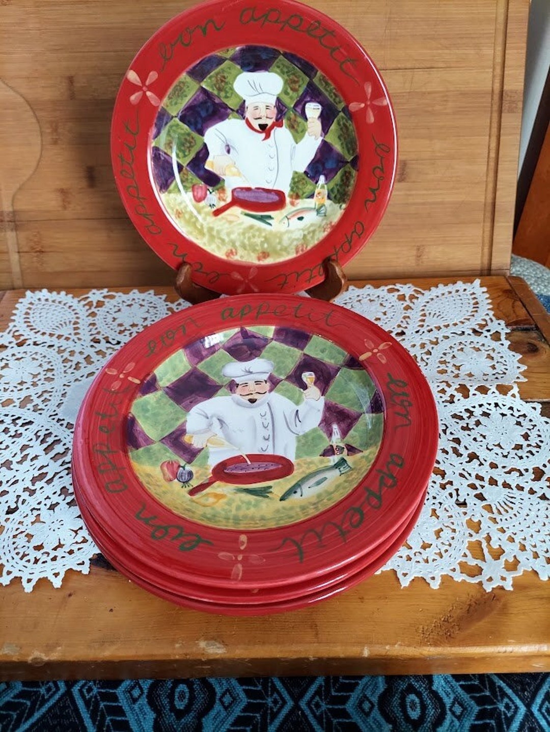 CERTIFIED INTERNATIONAL "chef Collection" Ceramic Salad Plates by ...