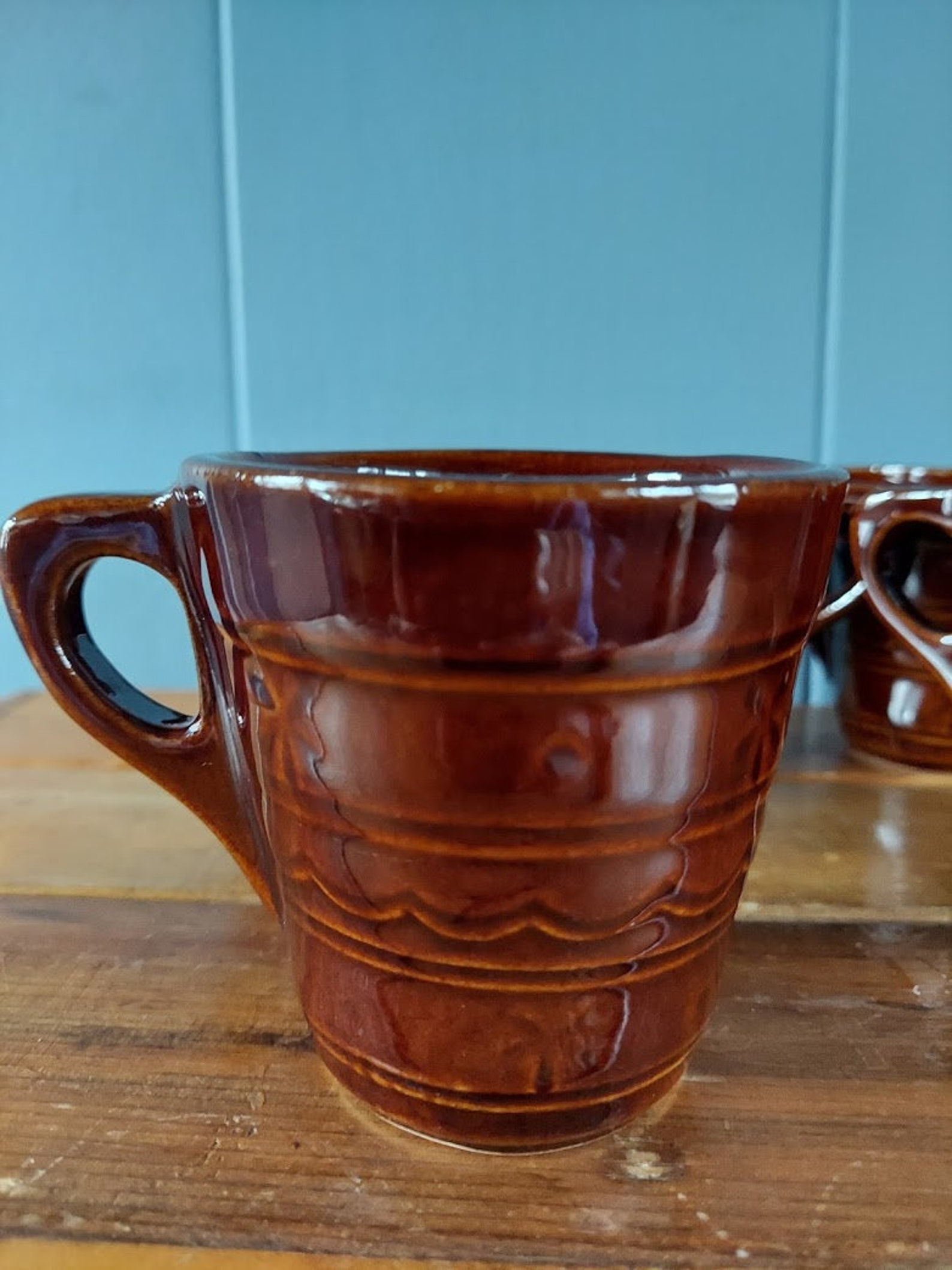 Vintage Set of 6 Macrest USA Daisy Dot Brown Ware Coffee Mugs - Etsy