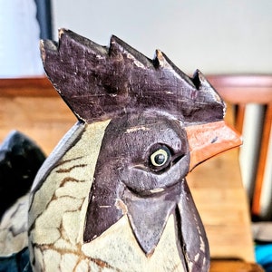 Vintage Wooden Rooster Retro Country Farmhouse Decor Rooster Lover's ...