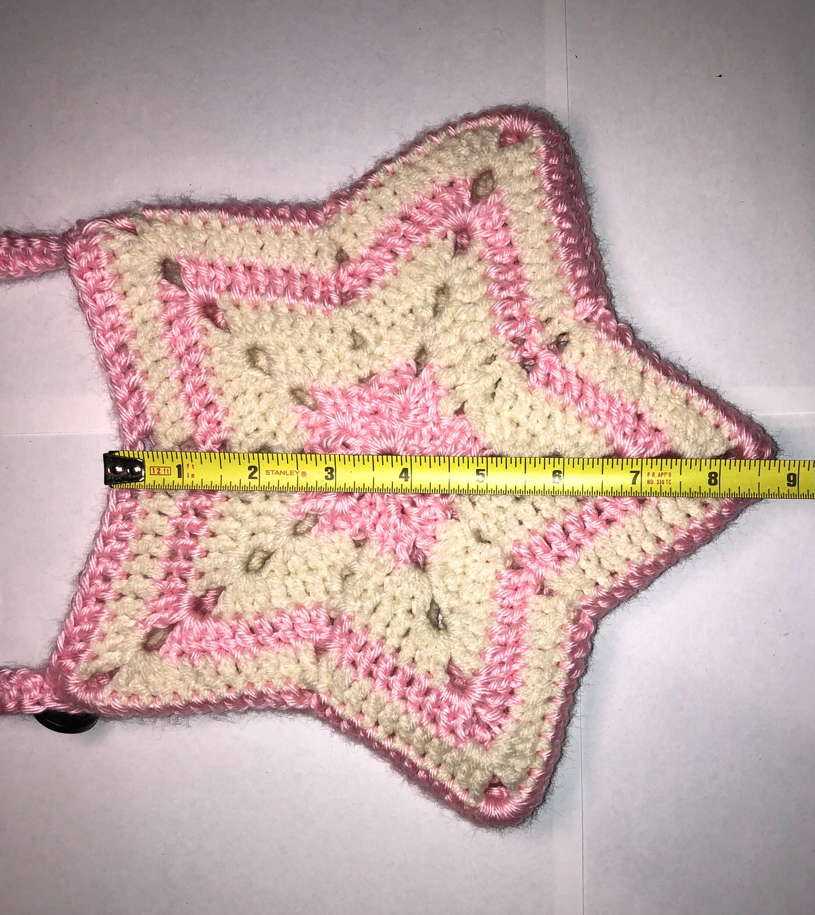 Crochet Star Bag White and Pink - Etsy