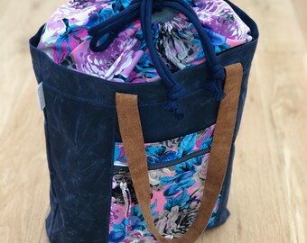 Waxed Canvas Knitting Bag - Etsy