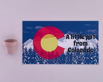 A Little Pot From Colorado Gift Handmade Pottery Stash Jar Marijuana ...
