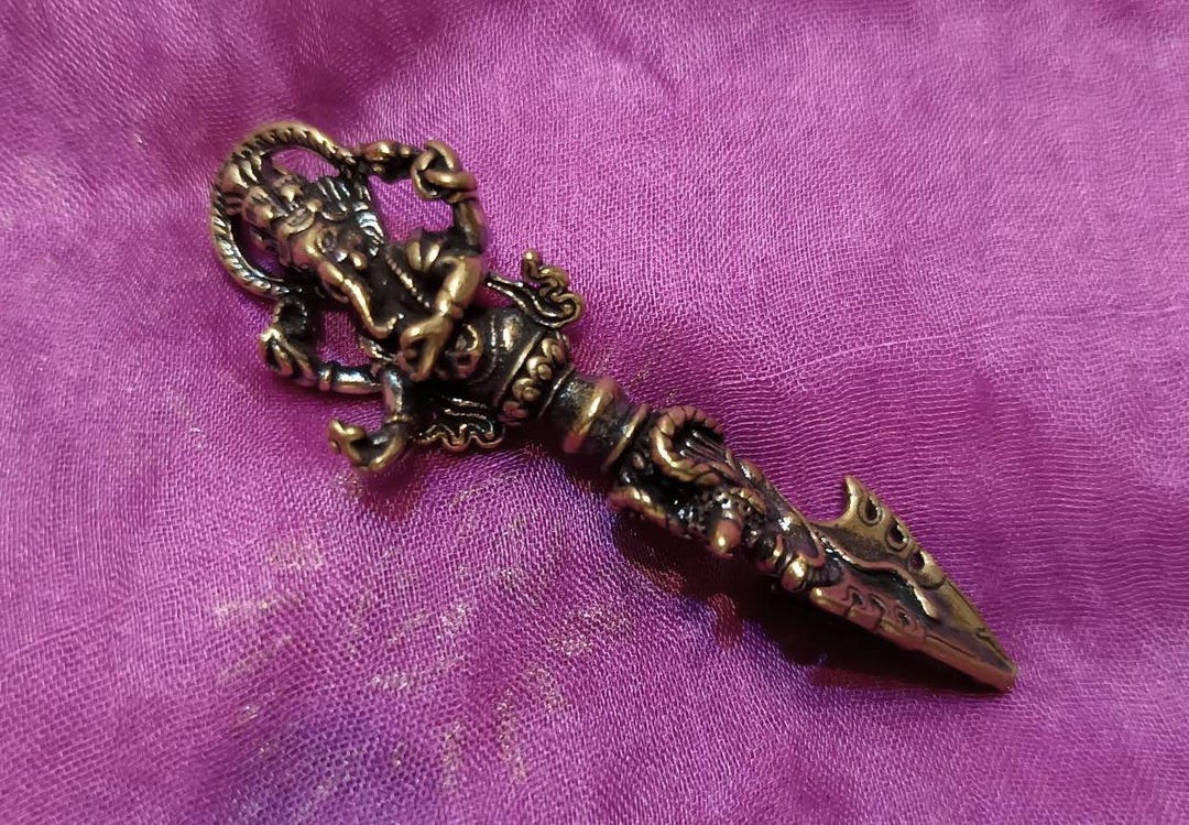 Phurba - Small Tibetan Buddhist Bronze Dagger, Tibet, Buddhism, Tantra ...