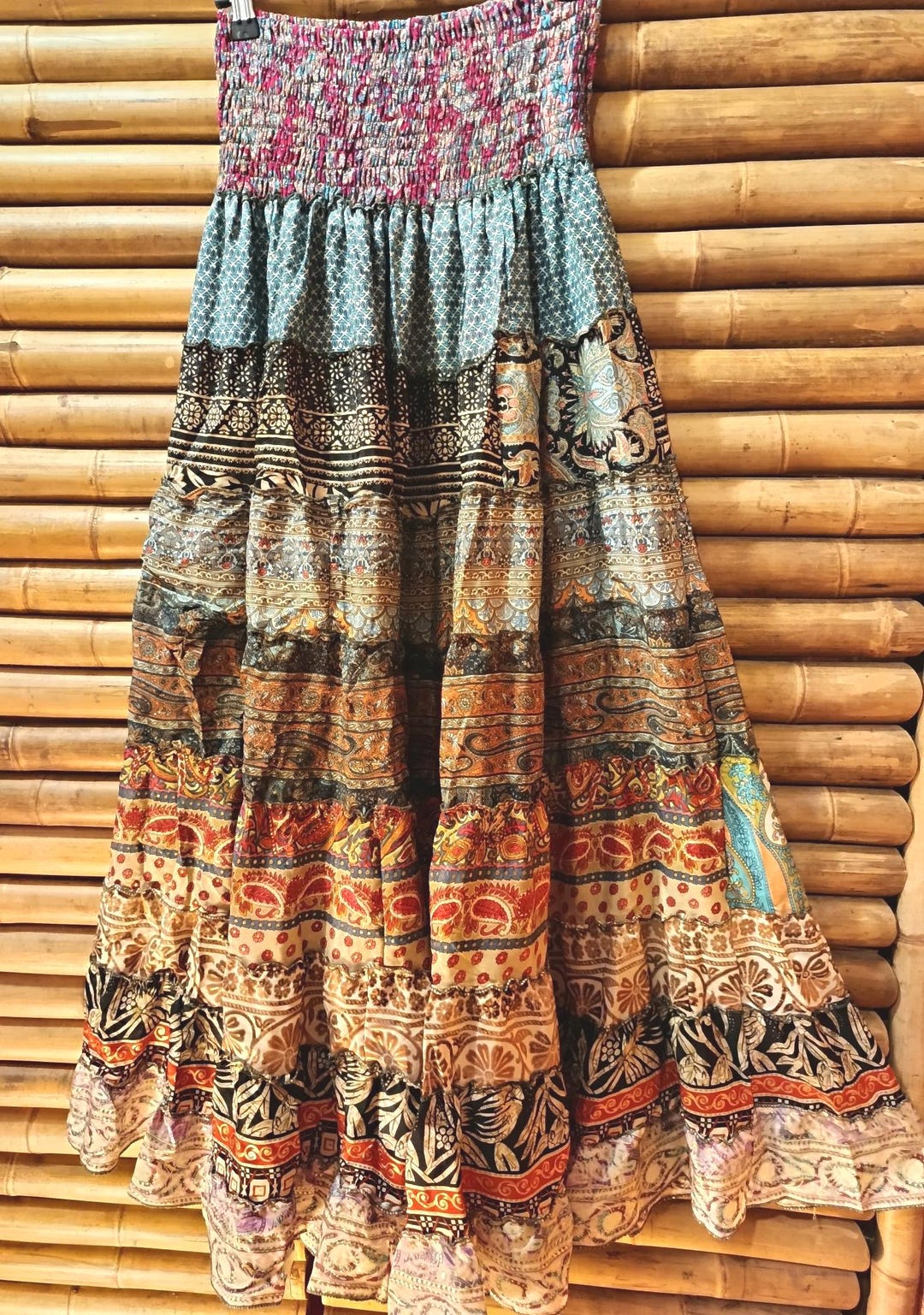 Handmade Silk Gypsy Skirt. India. - Etsy