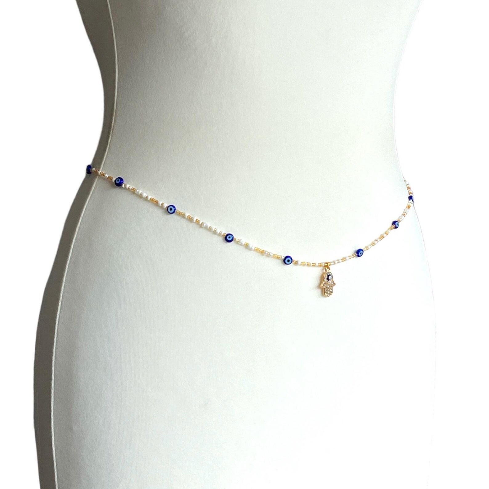 Evil Eye Waist Beads Weight Loss Beads African Waist Beads Belly Beads ...