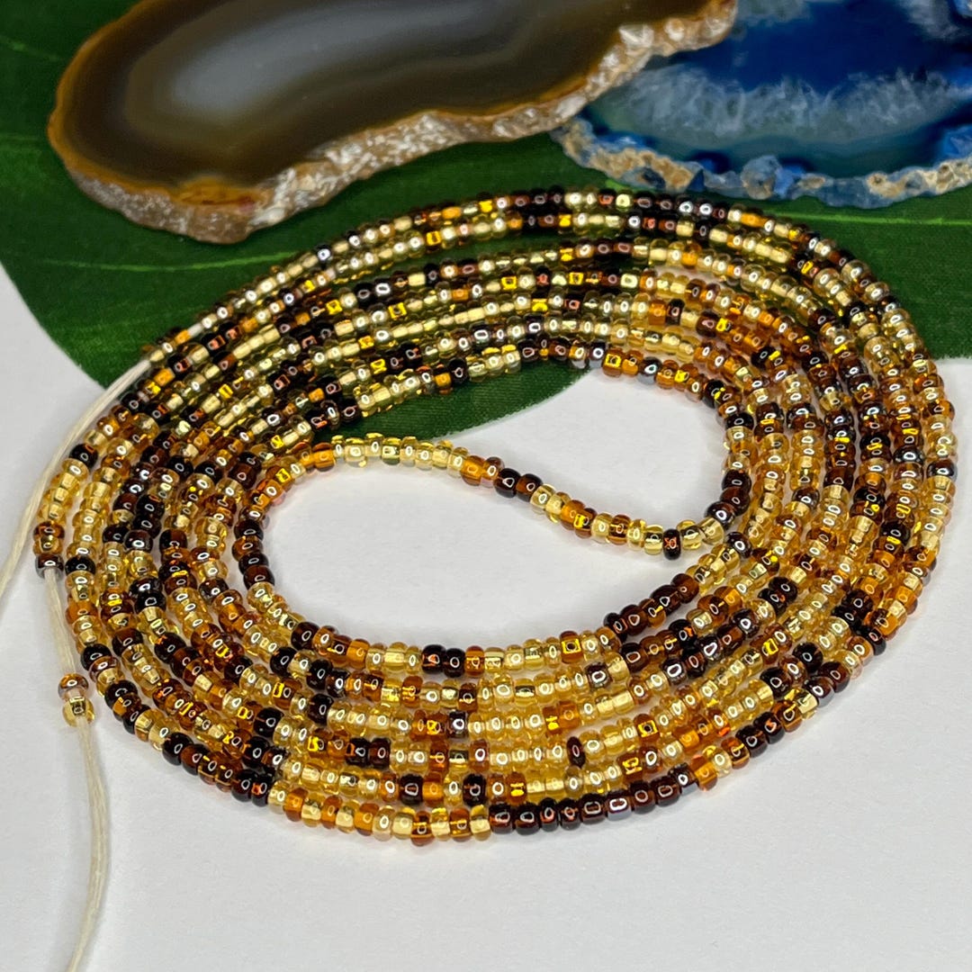 Topaz Gold Waist Beads Waistbead Belly Beads Weight Loss Beads Belly ...