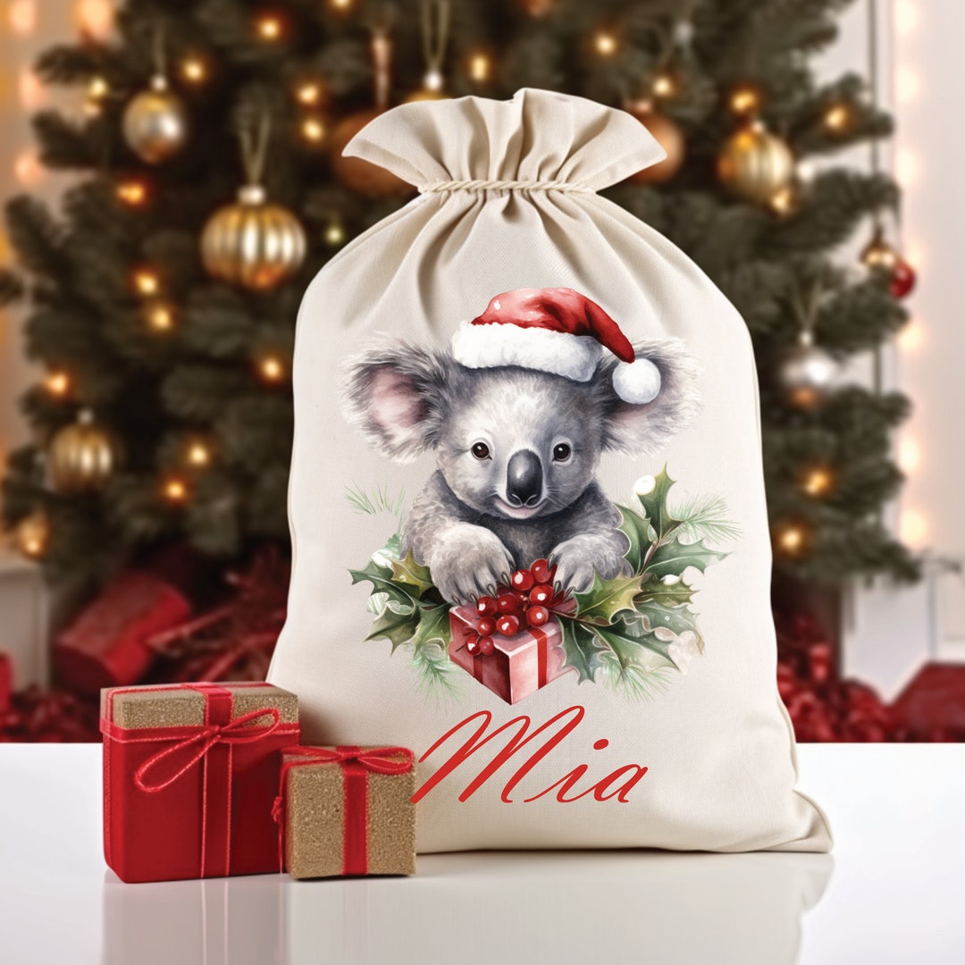 Personalised Koala Santa Sack Large Christmas Gift Bag - Etsy
