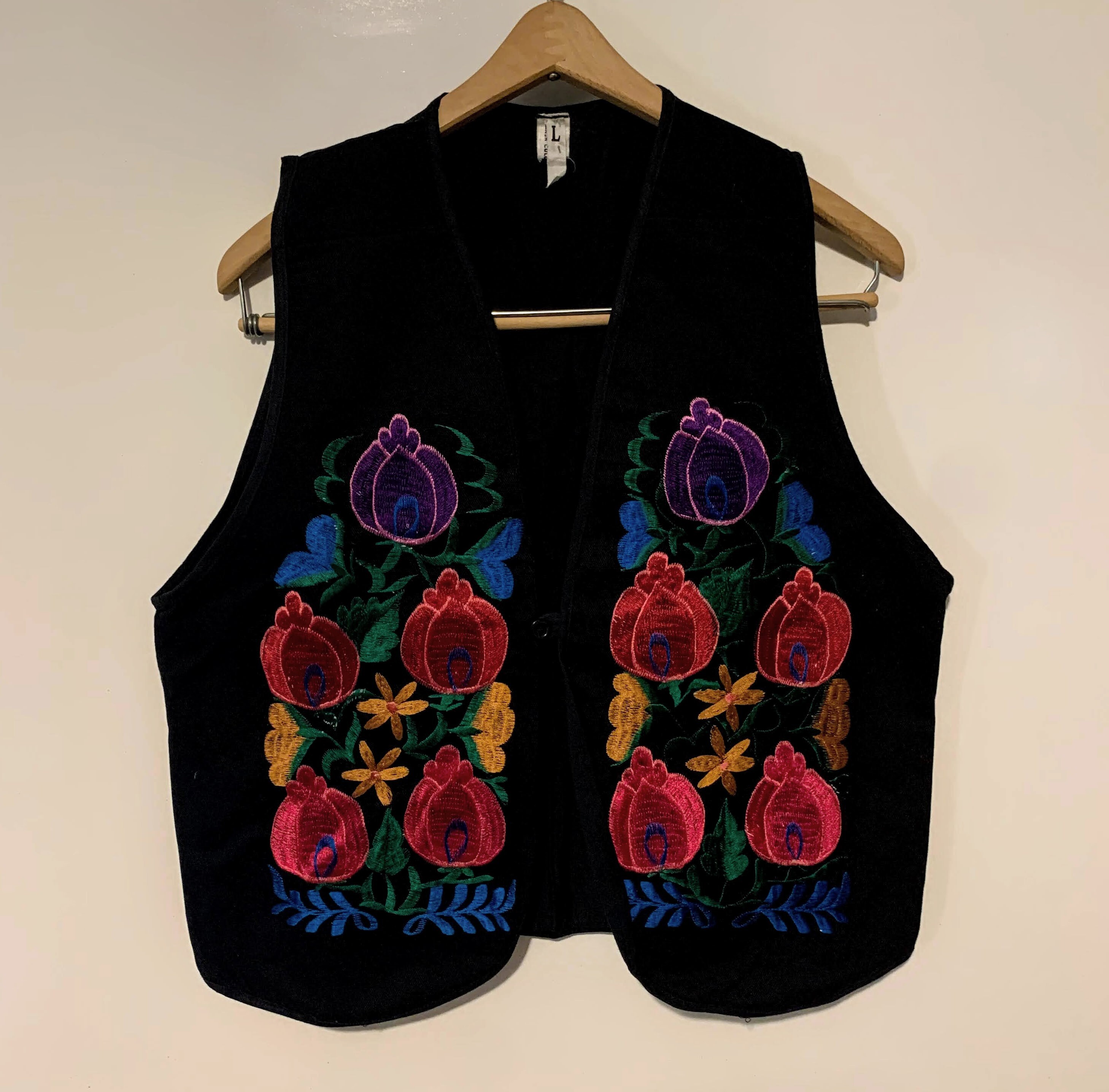 Embroidered Adult Women's Vest - Etsy