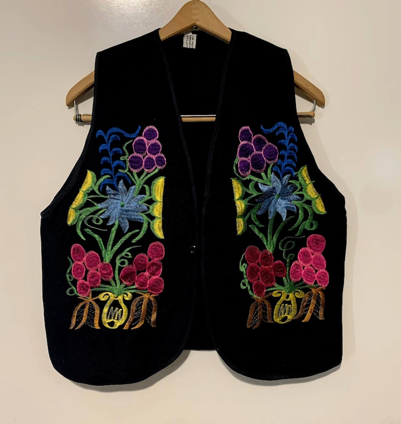 Embroidered Adult Women's Vest - Etsy