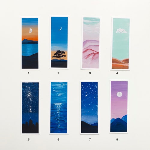 Landscape Bookmark Prints Set 2 Printed From Original - Etsy