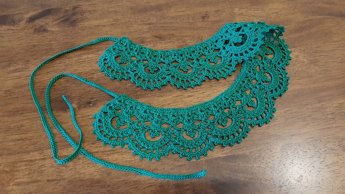 Emerald Green Lace Collar Crochet Handmade Collar for Women - Etsy