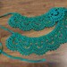 Emerald Green Lace Collar, Crochet Handmade Collar for Women, Girls ...