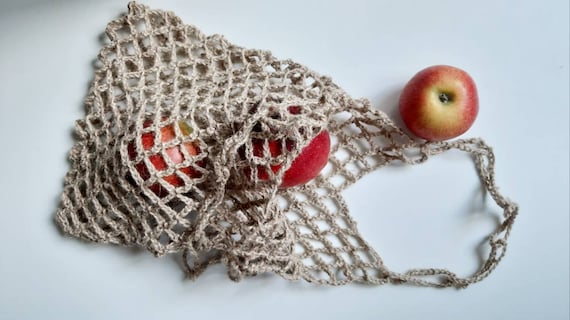 Jute Shopping Net Bag Avoska Reusable Crochet Jute Tote Bag - Etsy