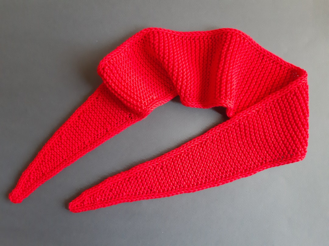 Small Neck Scarf Red Scarf Sophie. Soft Scarf Cotton, Fall Scarf for ...
