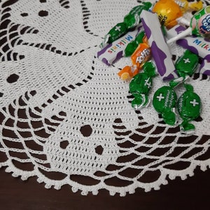 White Ghost Doily 13 Inch. Halloween Doily Crochet. Ghost - Etsy