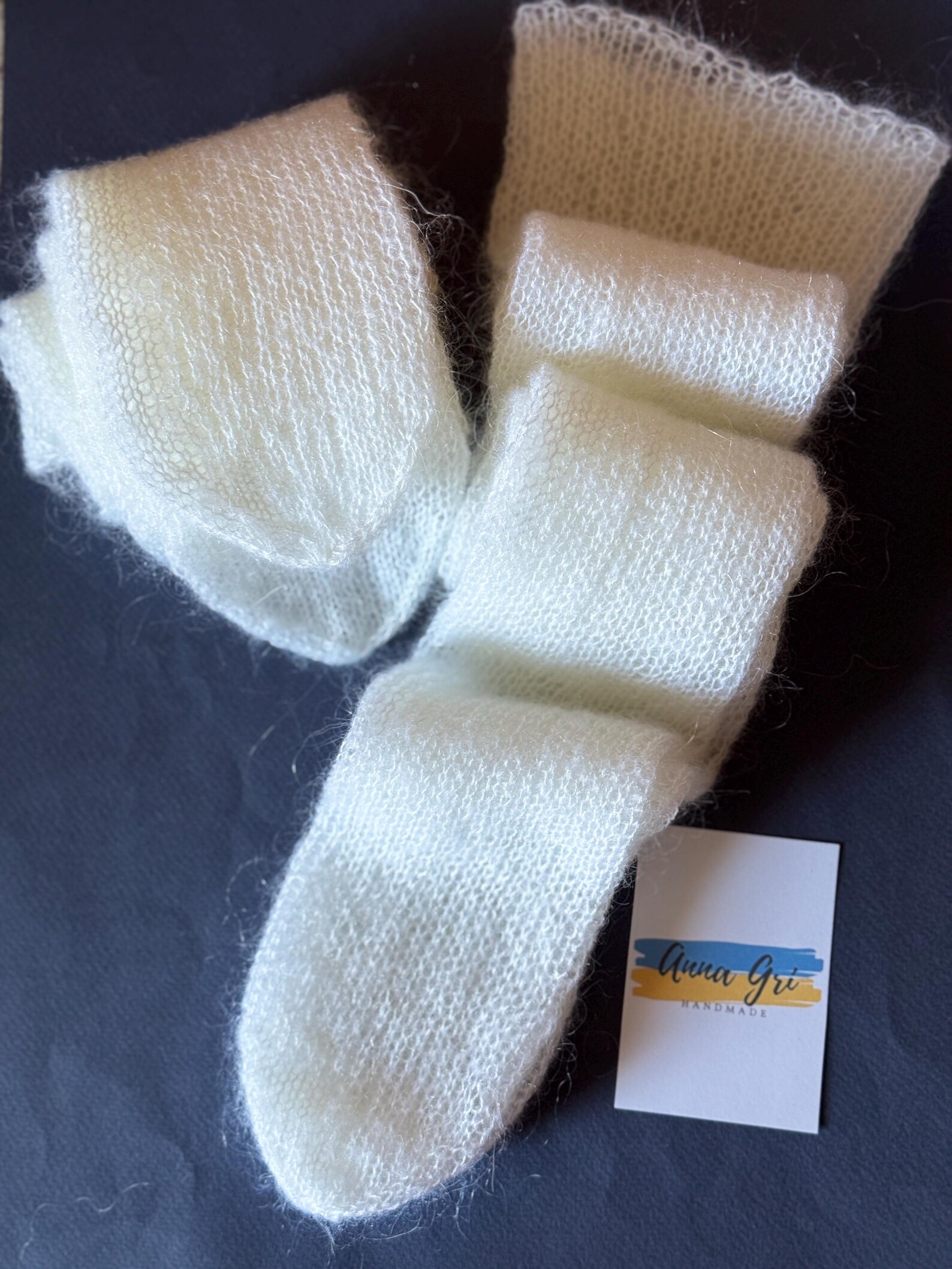 Mohair Long Socks, Slouch Socks, Fuzzy Sheer Mohair Bed Socks, Knitted ...