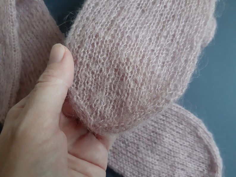 Mohair Long Socks, Slouch Socks, Fuzzy Sheer Mohair Bed Socks, Knitted ...