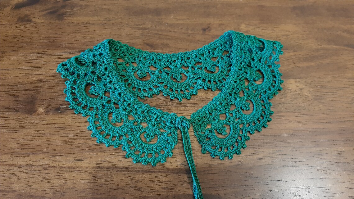 Emerald Green Lace Collar Crochet Handmade Collar for Women - Etsy