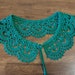 Emerald Green Lace Collar, Crochet Handmade Collar for Women, Girls ...