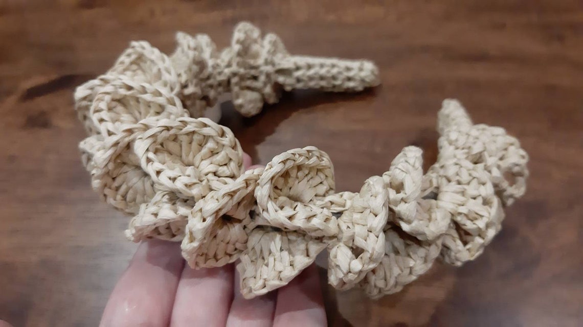 Black Raffia Headband. Trendy Straw Headpiece. Designer Straw - Etsy