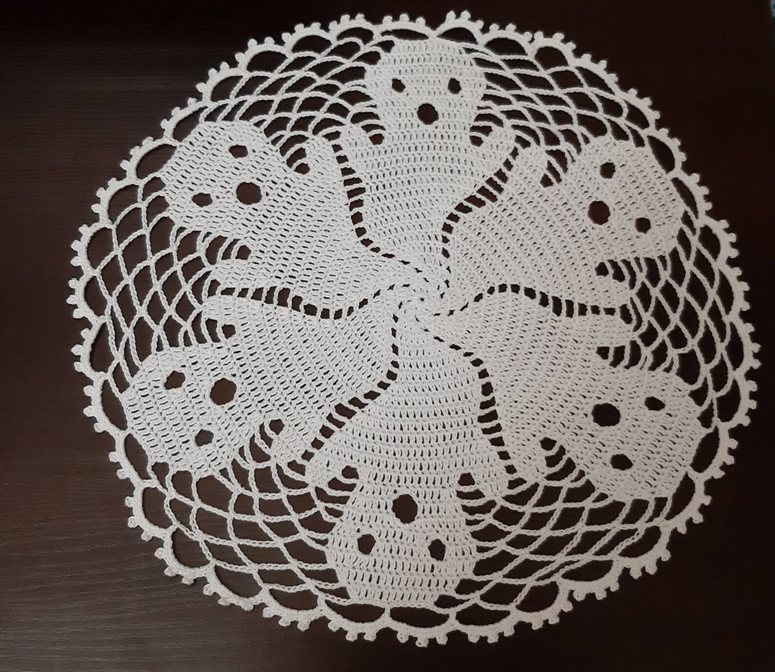 White Ghost Doily 13 Inch. Halloween Doily Crochet. Ghost - Etsy