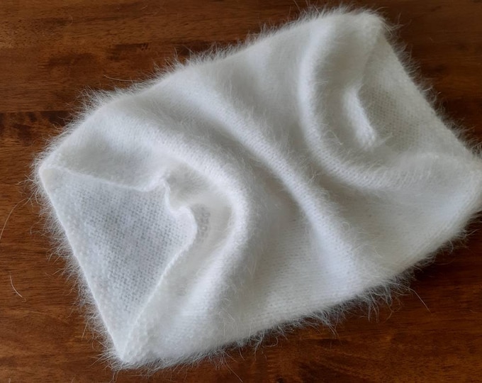 Angora Neck Warmer for Women, Fluffy and Soft Angora Scarf Snood ...