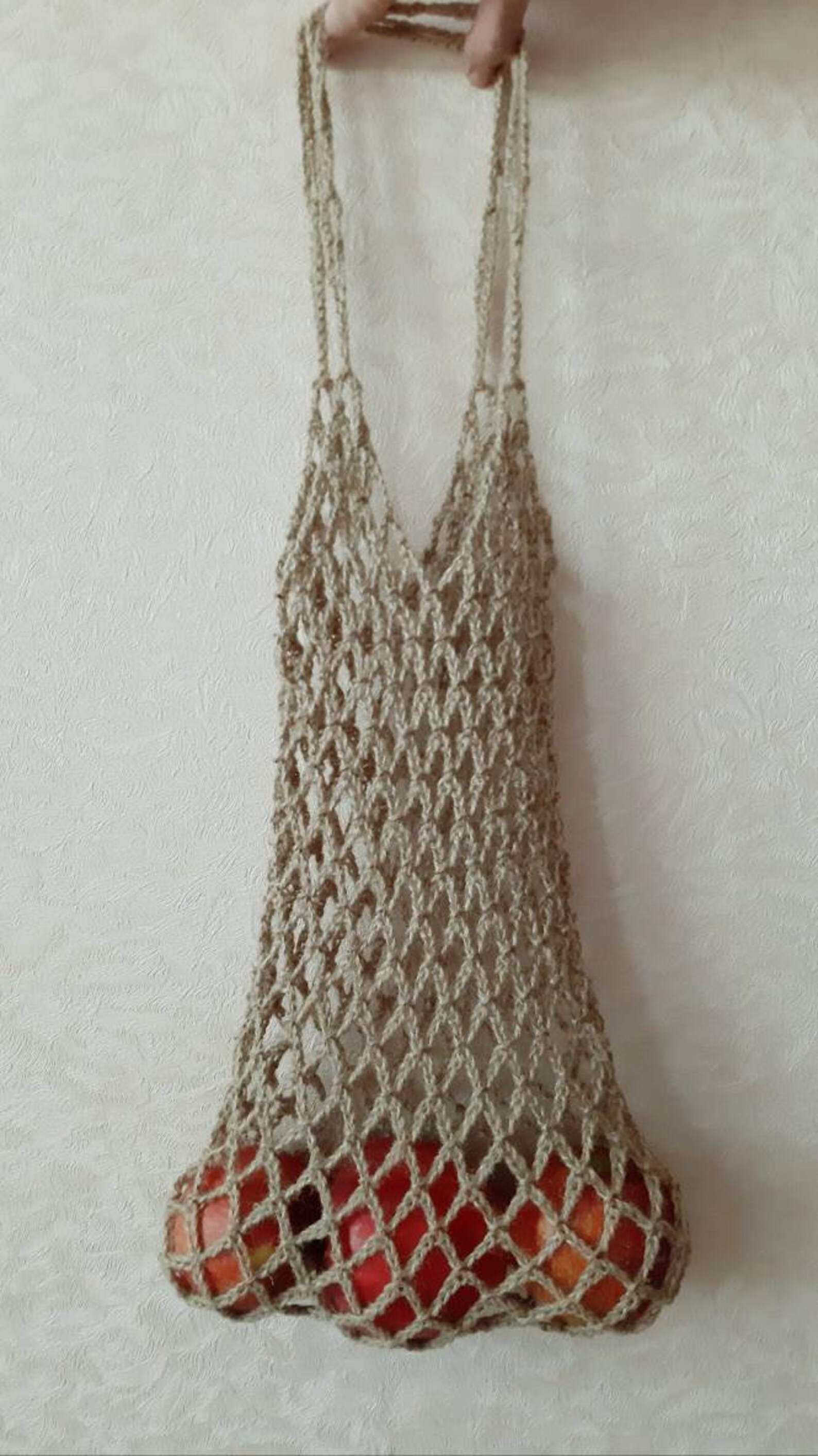 Jute Shopping Net Bag Avoska Reusable Crochet Jute Tote Bag - Etsy