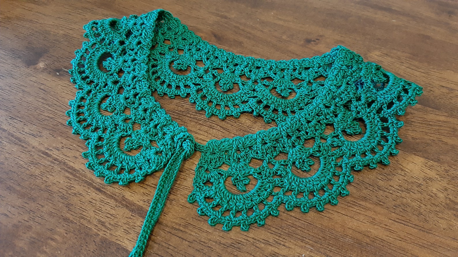 Emerald Green Lace Collar, Crochet Handmade Collar for Women, Girls ...