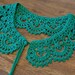 Emerald Green Lace Collar, Crochet Handmade Collar for Women, Girls ...