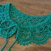 Emerald Green Lace Collar, Crochet Handmade Collar for Women, Girls ...