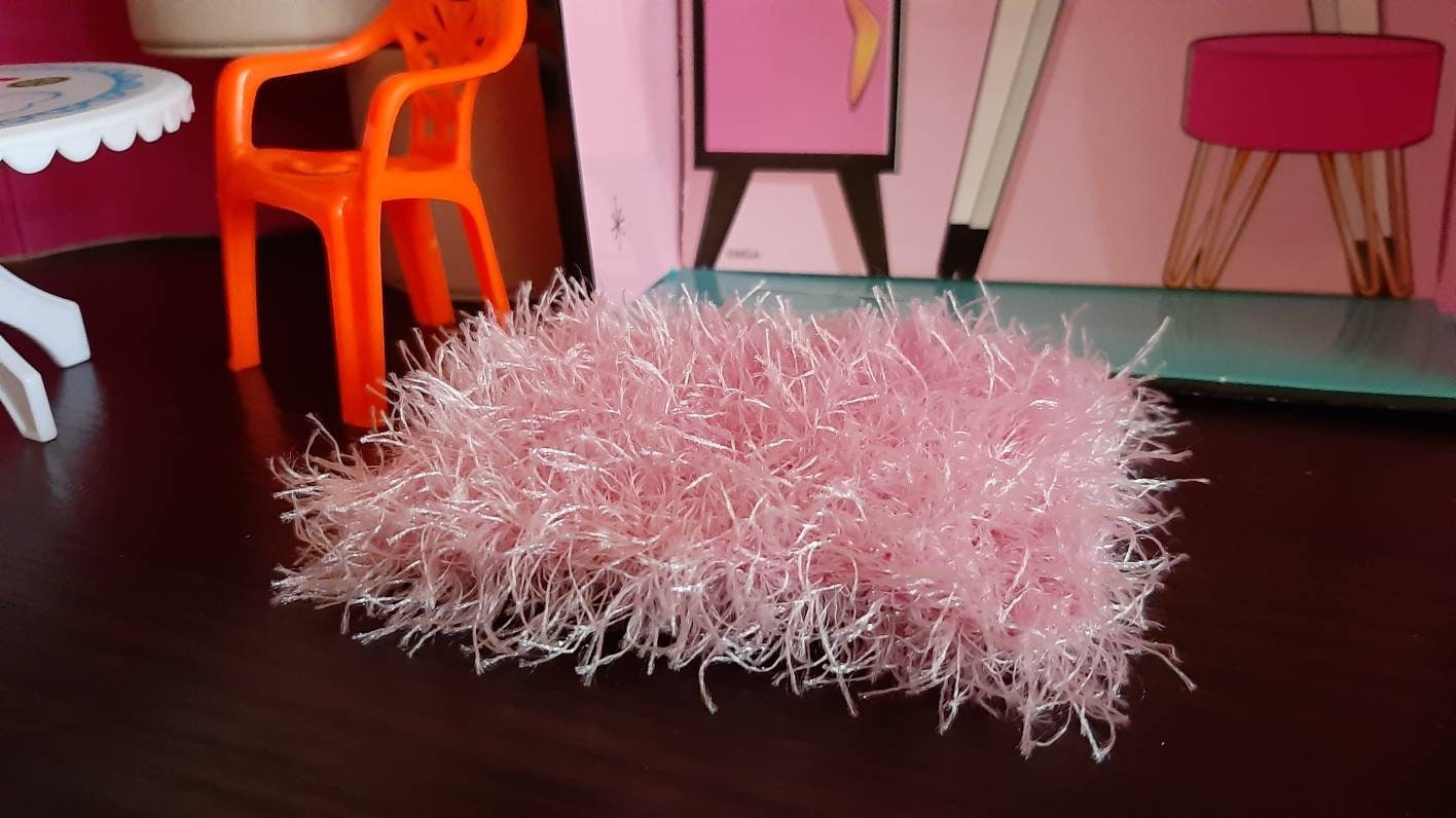 Dollhouse Miniature Rug Floor Carpet. Pink Blue Green White - Etsy