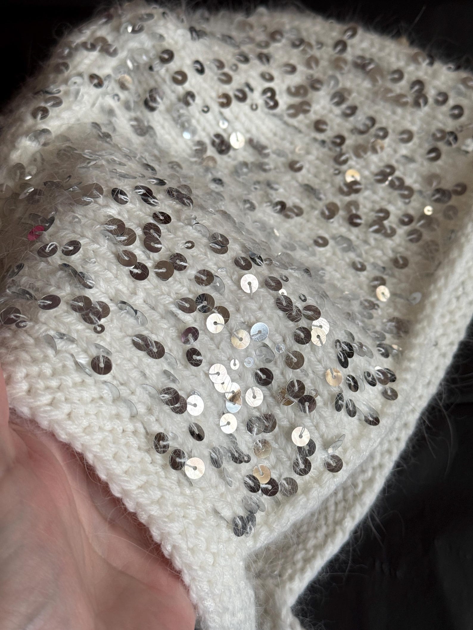 Sequin Bonnet Adult. Silver Gray Hat for Women. Shiny Bonnet Hat ...