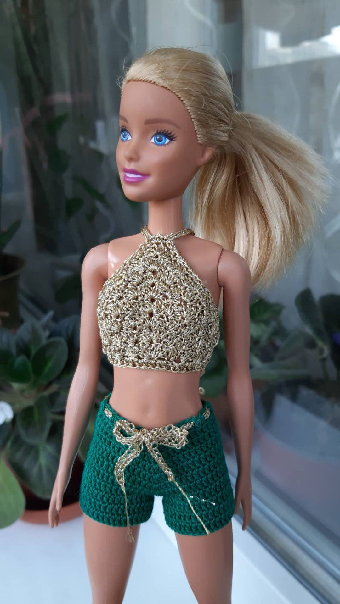 Doll Clothes - Doll Crop Top. Golden Crochet Top for 11.5 Inch Dolls ...