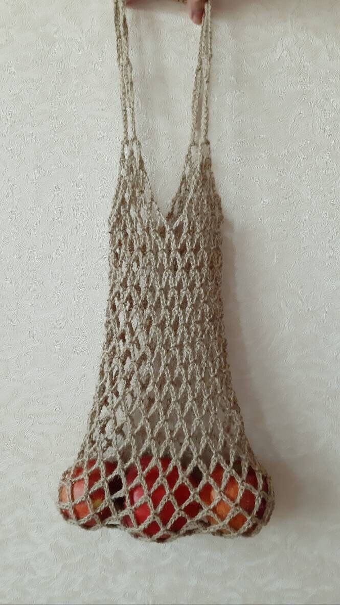 Jute Shopping Net Bag Avoska Reusable Crochet Jute Tote Bag - Etsy