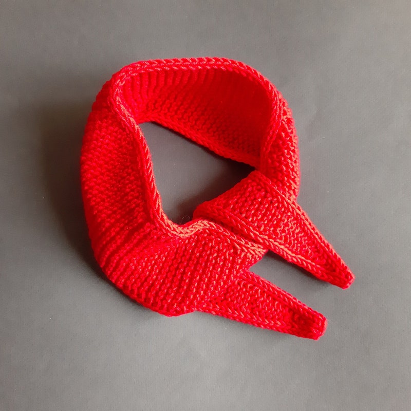 Red Knitted Scarf - Etsy