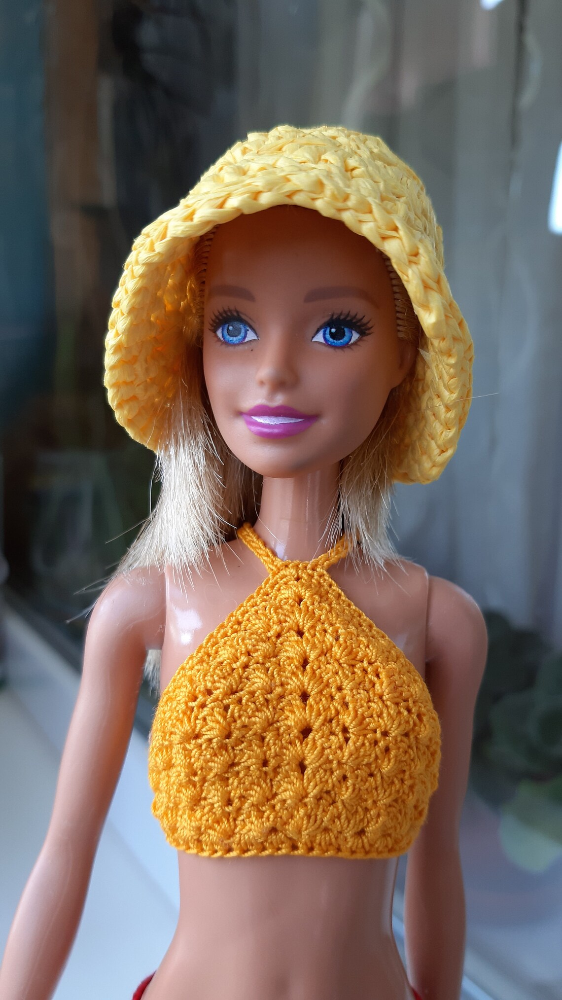 Doll Clothes Sun Yellow Doll Crop Top. Crochet Top for Doll - Etsy