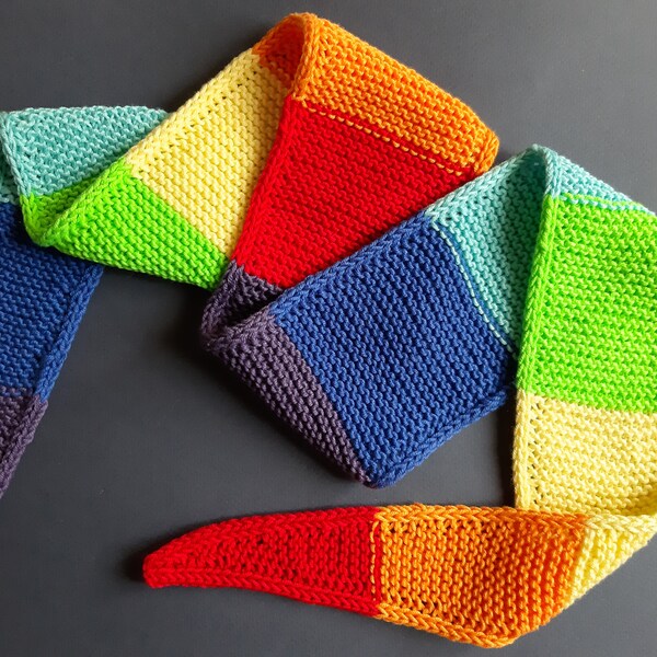 Rainbow Colour Scarf - Etsy