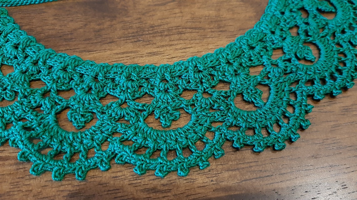 Emerald Green Lace Collar Crochet Handmade Collar for Women - Etsy