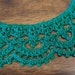 Emerald Green Lace Collar, Crochet Handmade Collar for Women, Girls ...