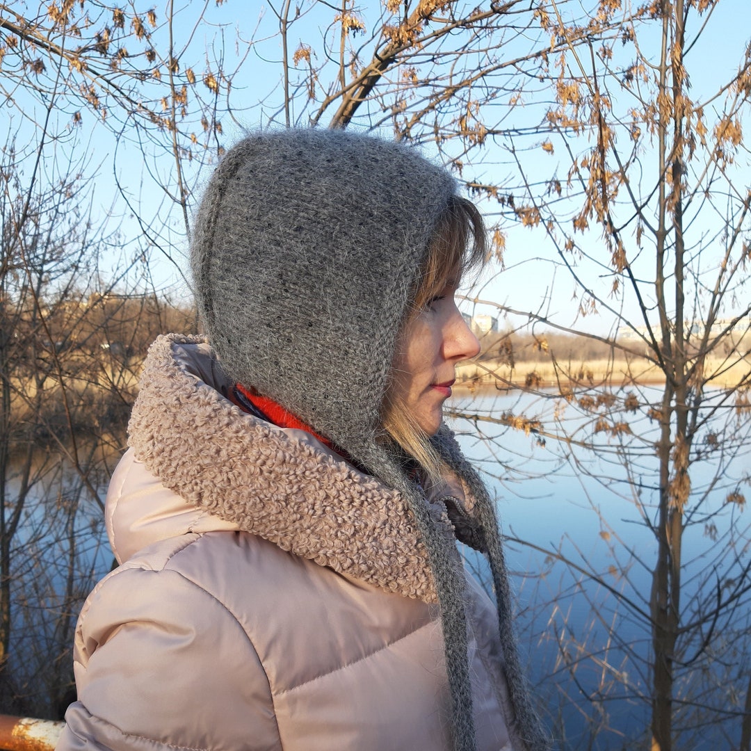 Sparkle Bonnet Hat, Mini Sequin Bonnet Adult. Dark Grey Hat for Women ...