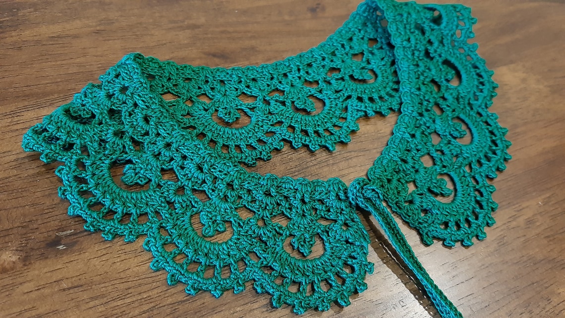 Emerald Green Lace Collar Crochet Handmade Collar for Women - Etsy