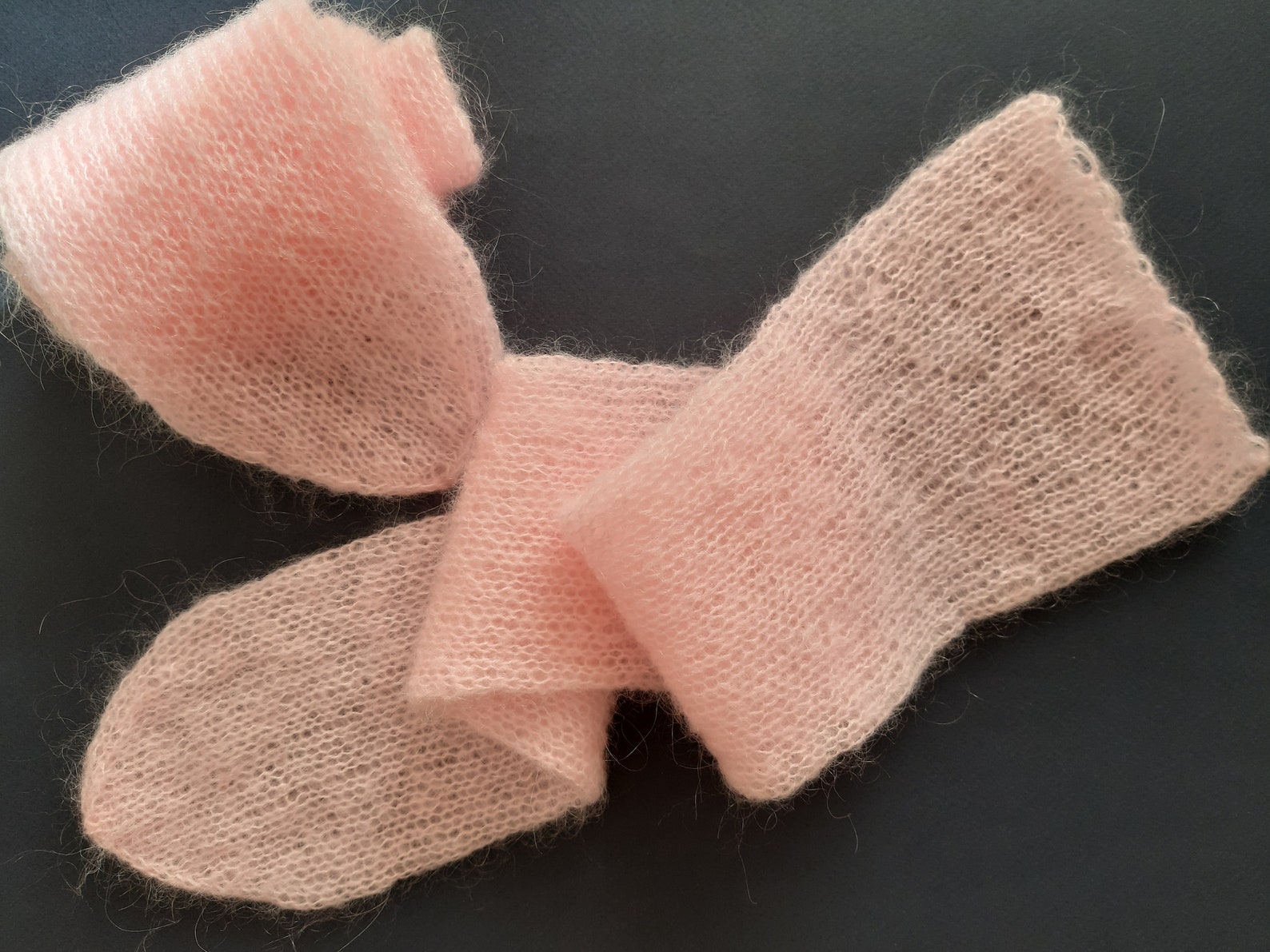 Mohair Long Socks, Slouch Socks, Fuzzy Sheer Mohair Bed Socks, Knitted ...