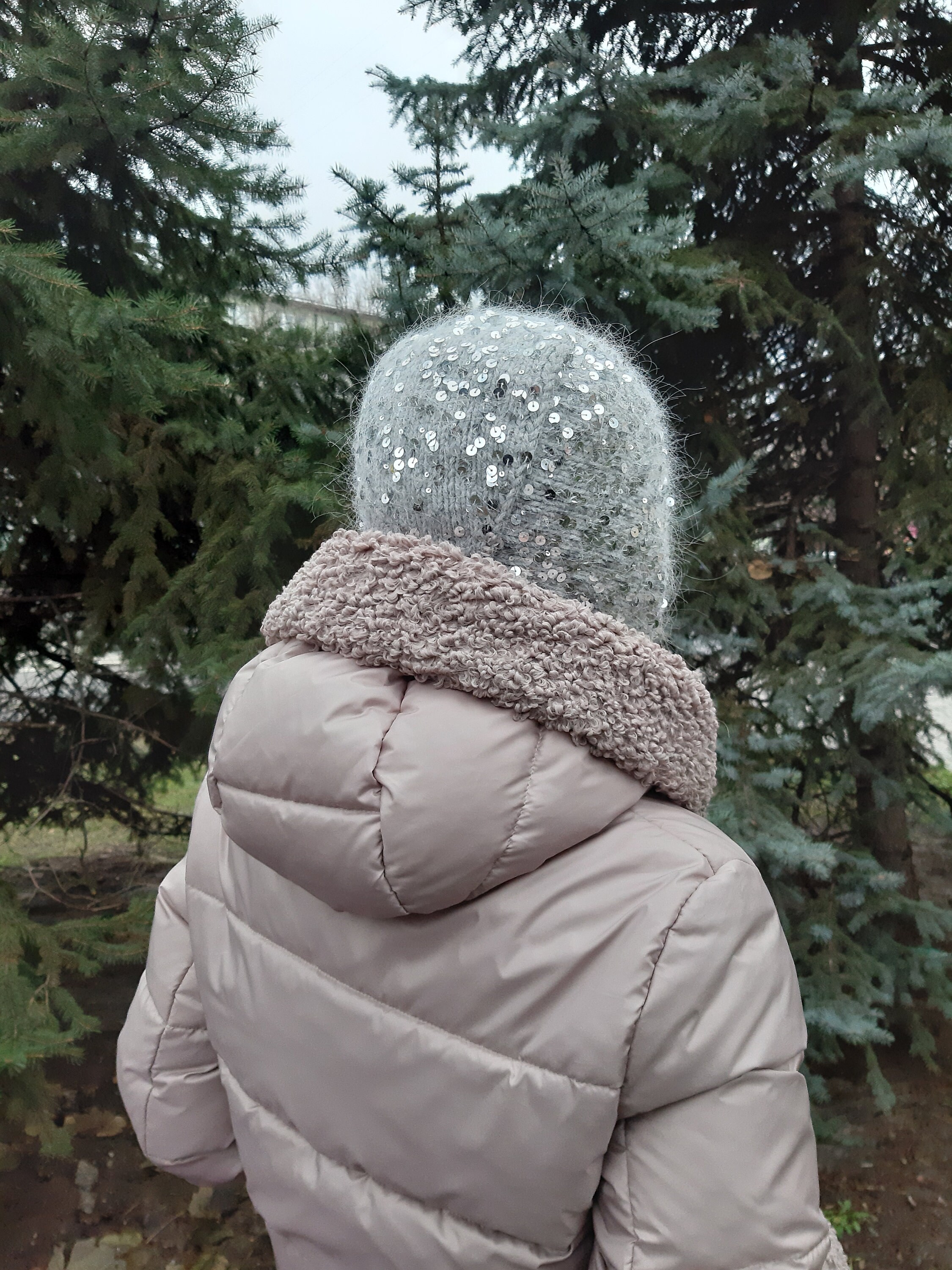 Sparkle Bonnet Hat, Sequin Bonnet Adult. Silver Gray Hat for Women ...