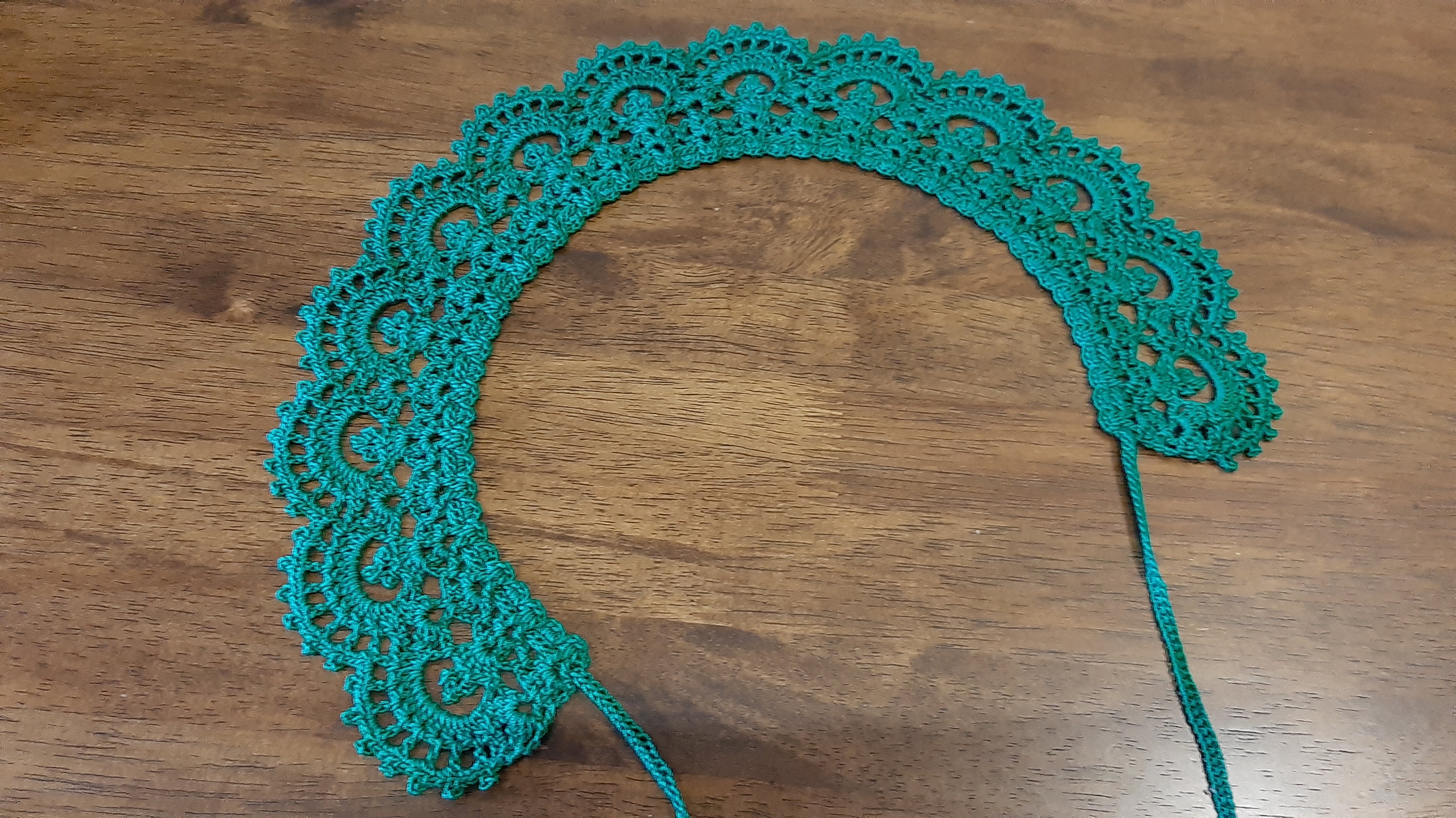 Emerald Green Lace Collar, Crochet Handmade Collar for Women, Girls ...