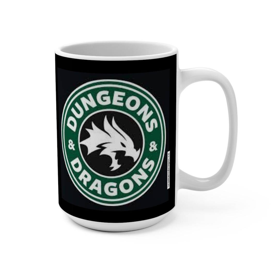 DND Logo DM Dungeon Dragon Mug, Coffee Cup for Roleplaying Gamers ...