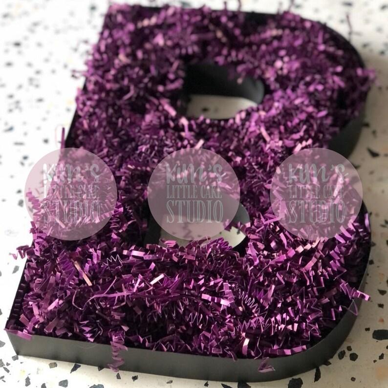 Letter or Number Fillable Box in Black for Cupcakes Treats - Etsy