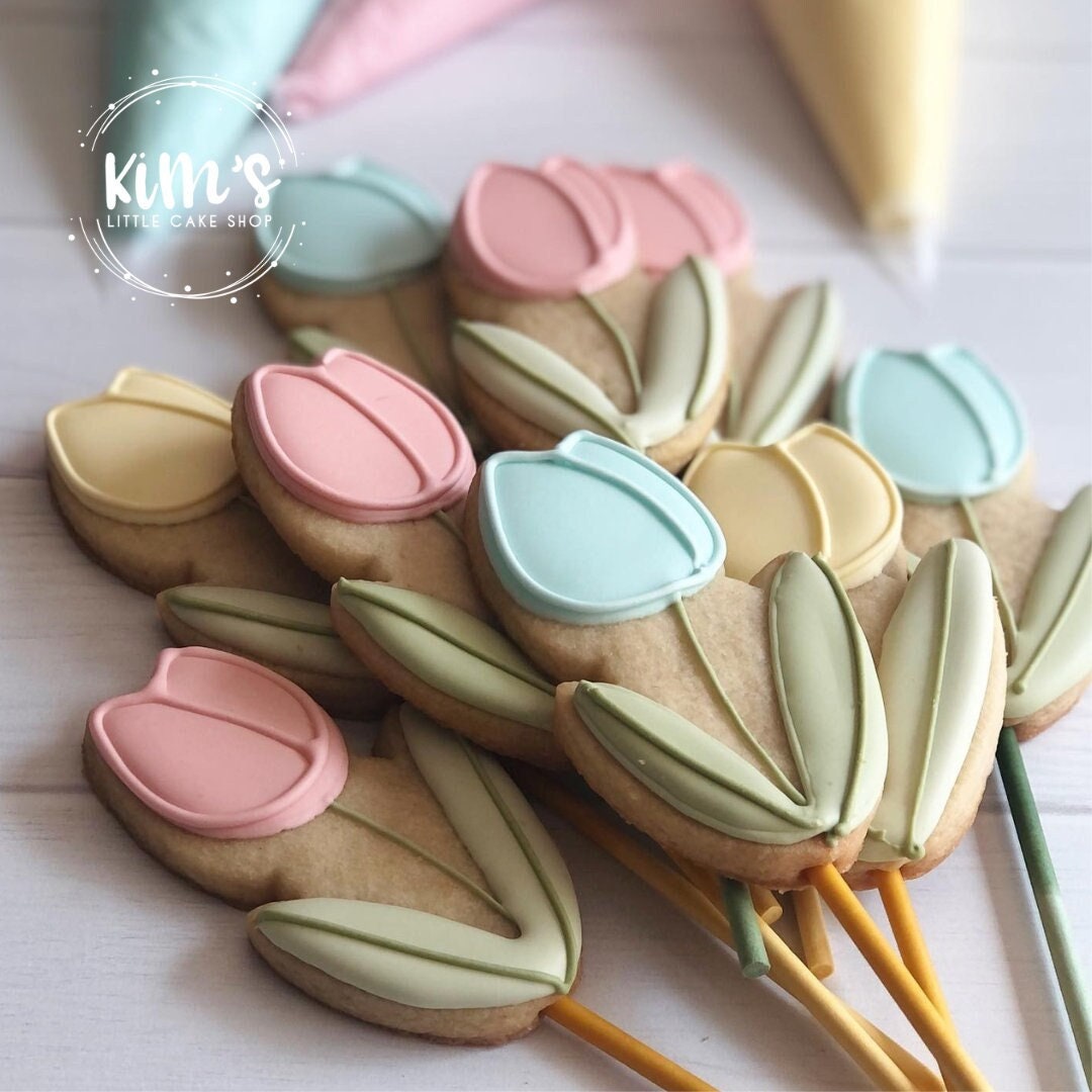 TULIP COOKIE BOUQUET Decorated Sugar Cookies - Springtime Mother's Day ...