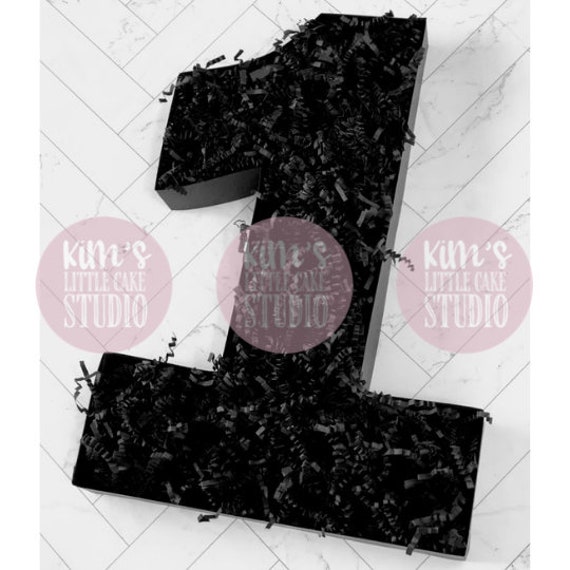 Letter or Number Fillable Box in Black for Cupcakes Treats - Etsy