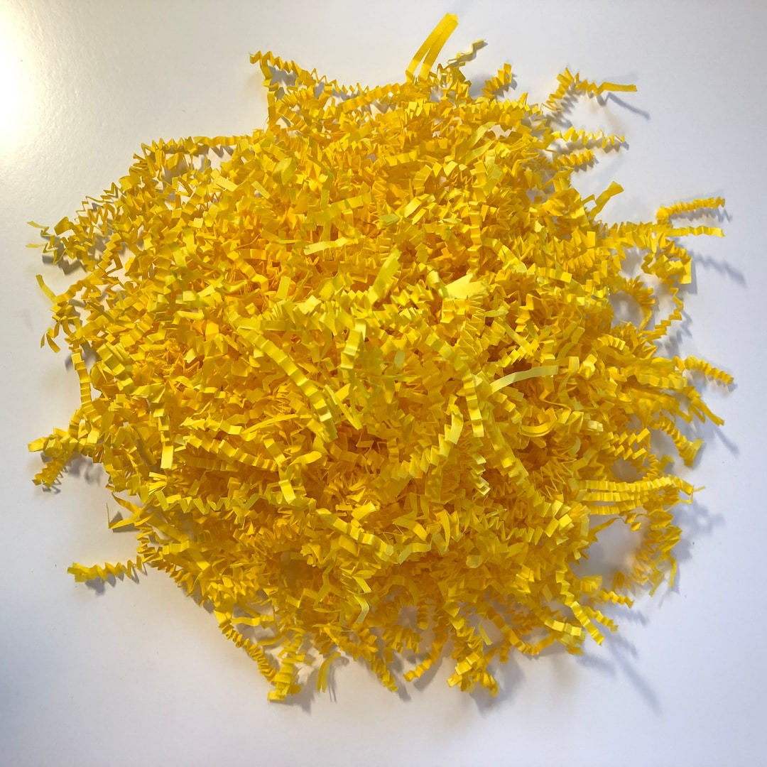 4 Oz Yellow Crinkle Shred Paper for Gift Packaging, Cushion Packaging ...