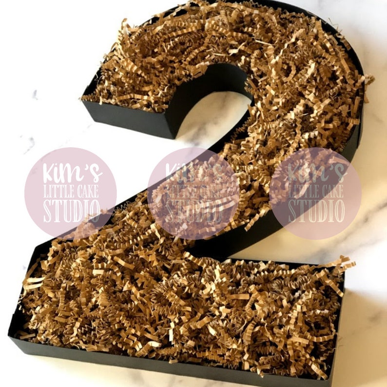 Letter or Number Fillable Box in Black for Cupcakes Treats - Etsy